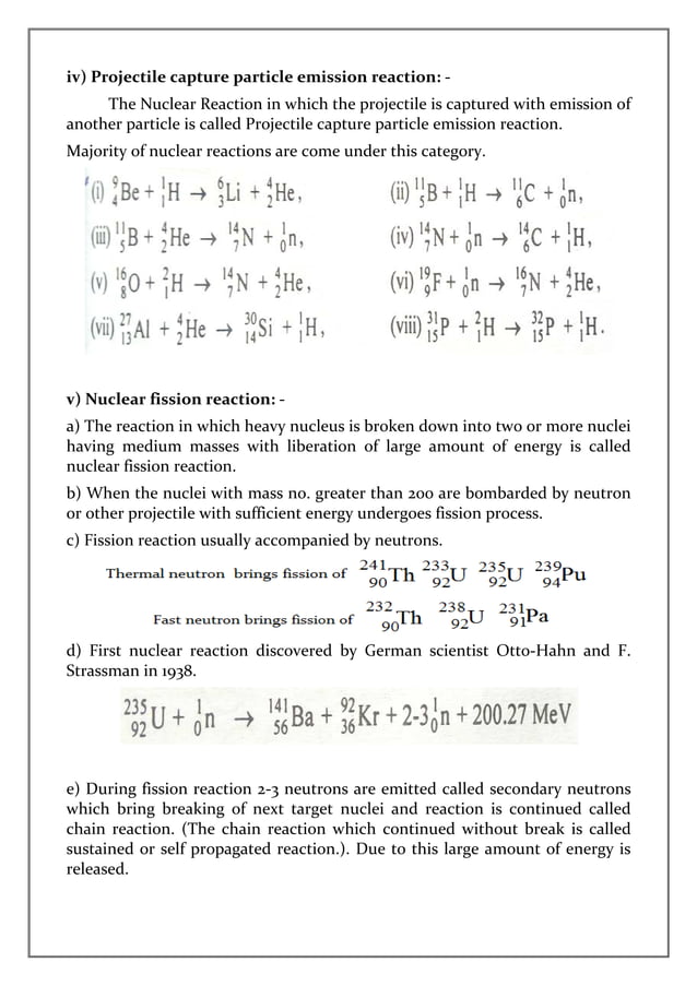 Nuclear chemistry B.Sc.III | PDF