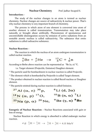 Nucleus Chemistry