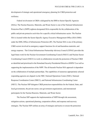 Nuclear Reactors, Materials, and Waste CIKR Sector: Case Study of the ...