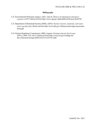 Nuclear Reactors, Materials, and Waste CIKR Sector: Case Study of the ...