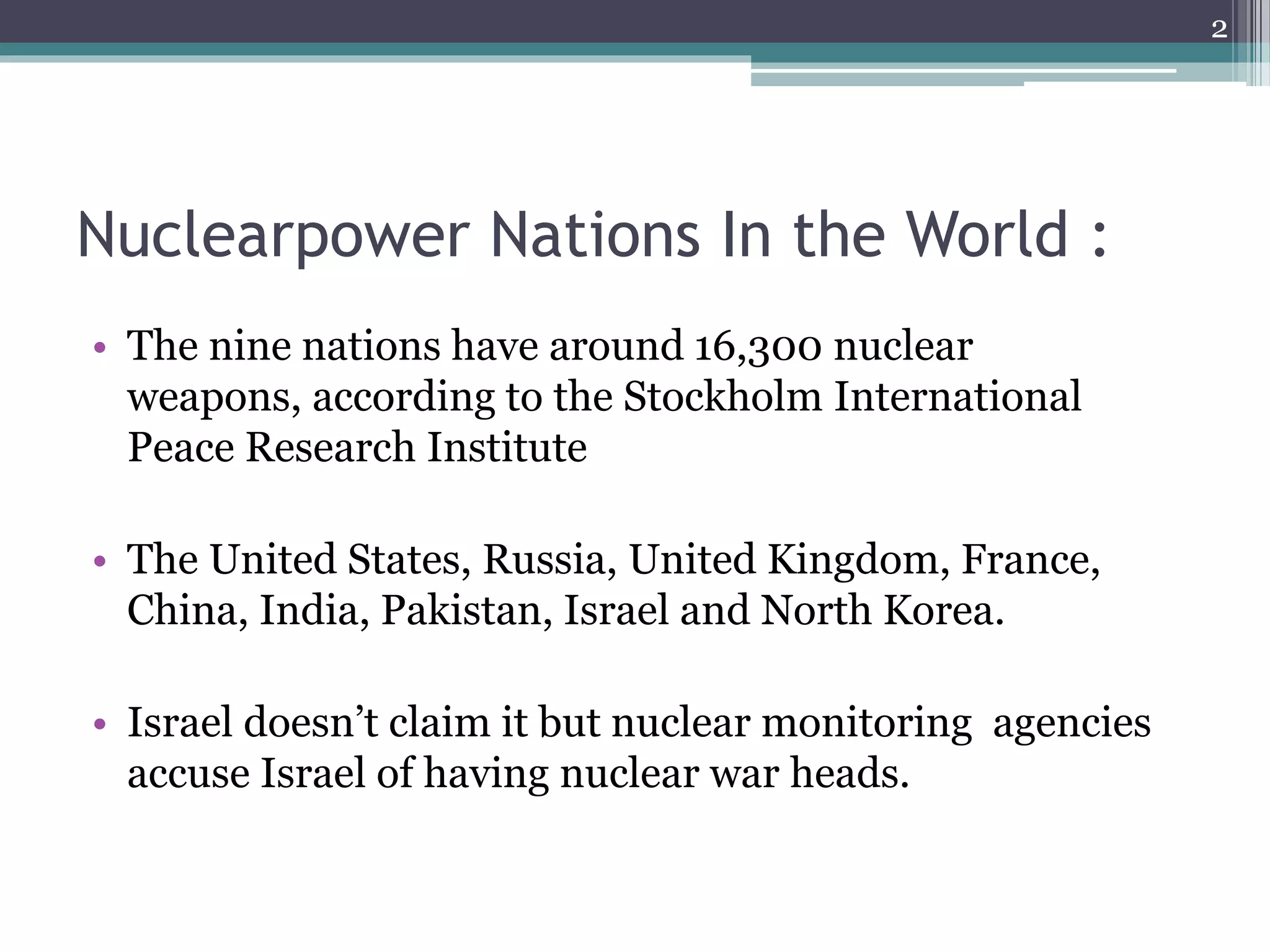 Nuclear countries | PPTX