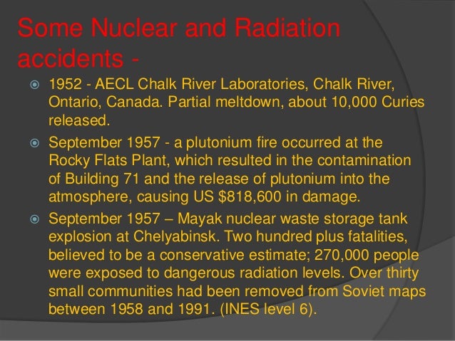 Nuclear disasters