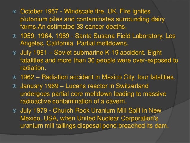 Nuclear disasters
