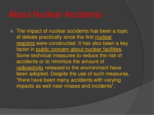 Nuclear disasters