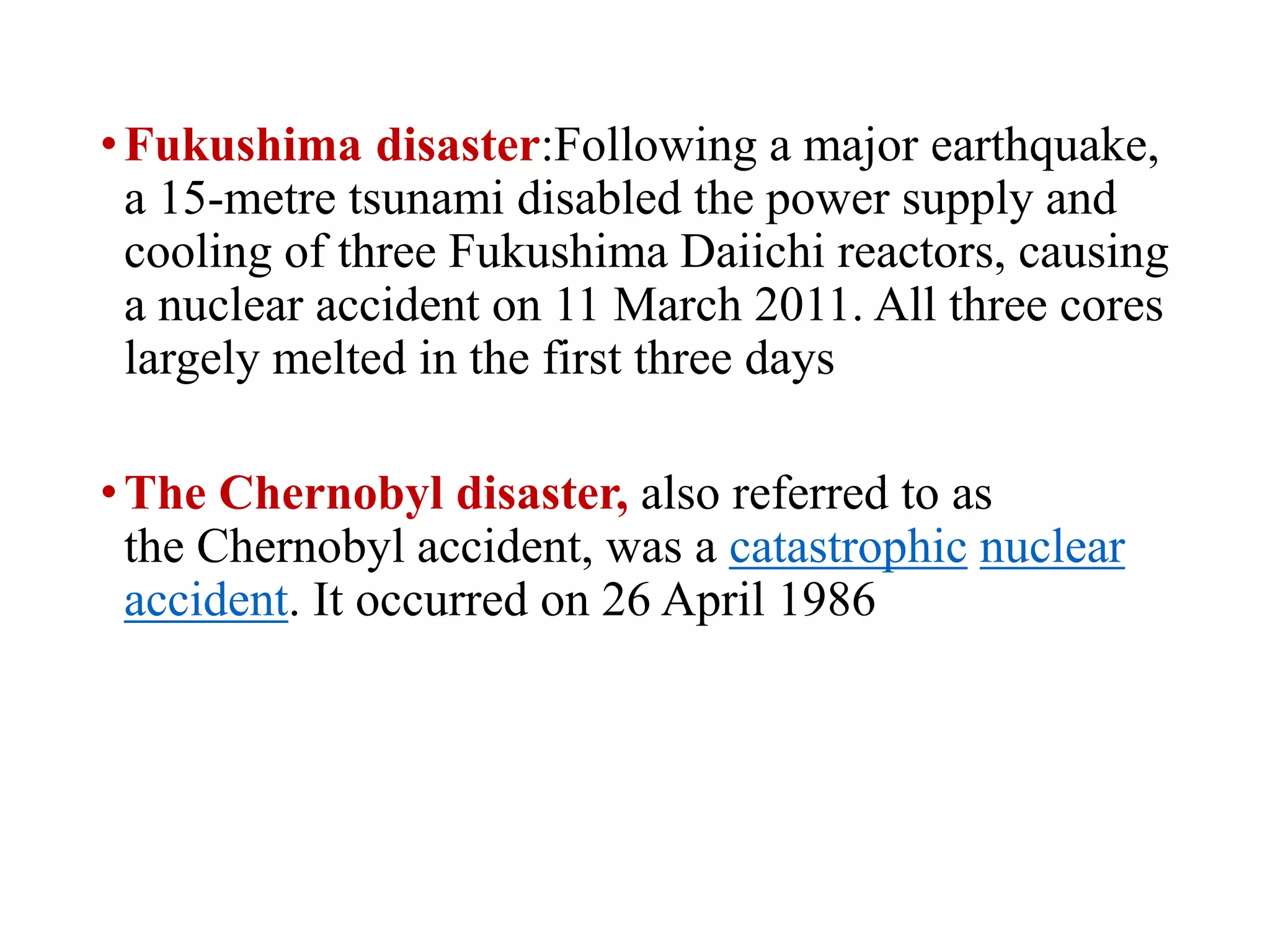 Nuclear disasters | PPTX