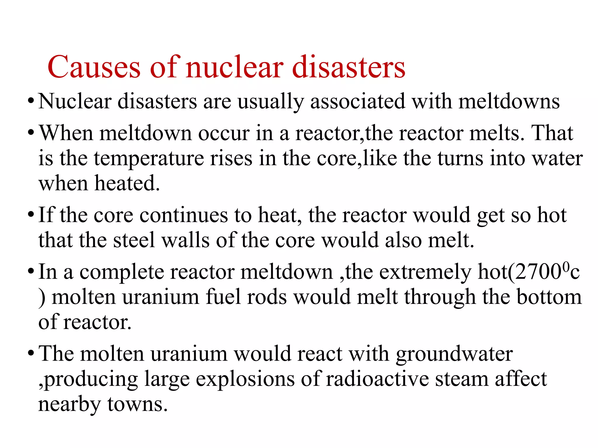 Nuclear disasters | PPTX
