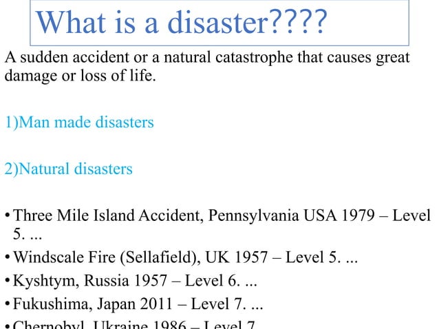 Nuclear disasters | PPTX | Environment | Science