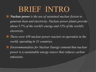 Nuclear energy | PPTX