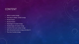 Nuclear energy PPT | PPTX