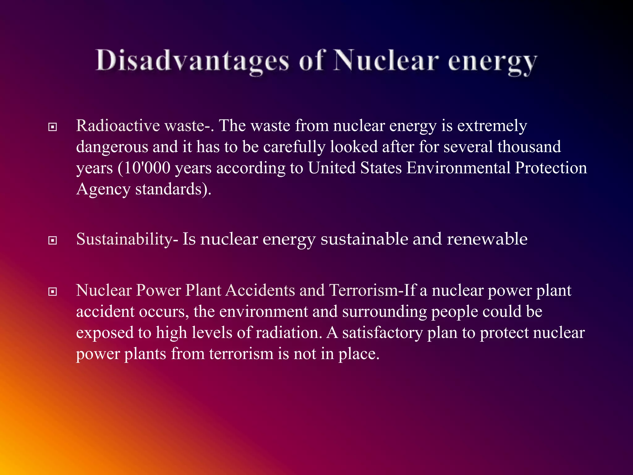 Nuclear energy merits and demerits | PPTX | Power and Energy Industry ...