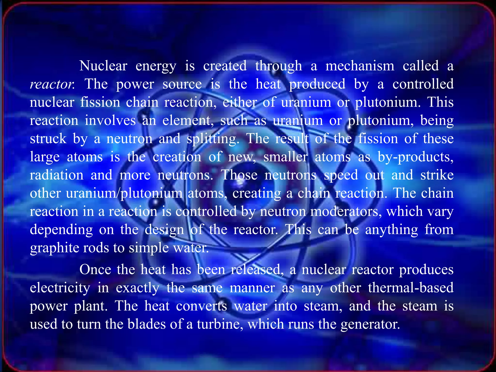 Nuclear energy powerpoint. | PPTX