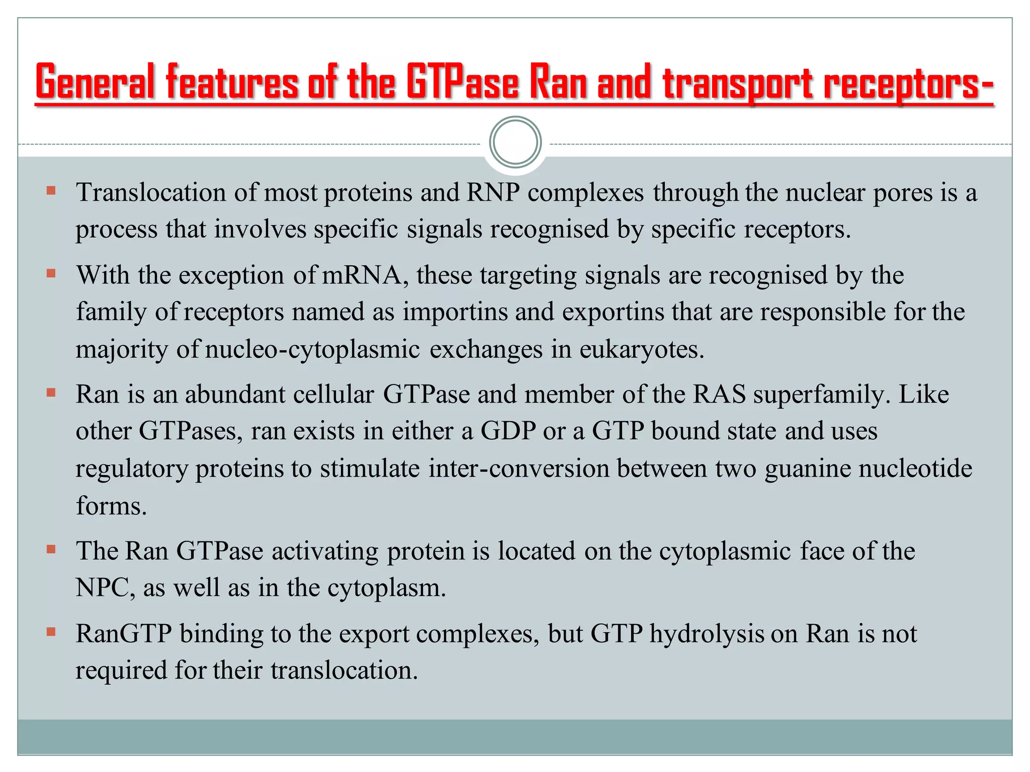 Nuclear export of mRNA | PDF