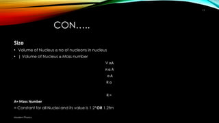 Comprehensive Overview of Atomic Nucleus and Nuclear Forces in Modern ...