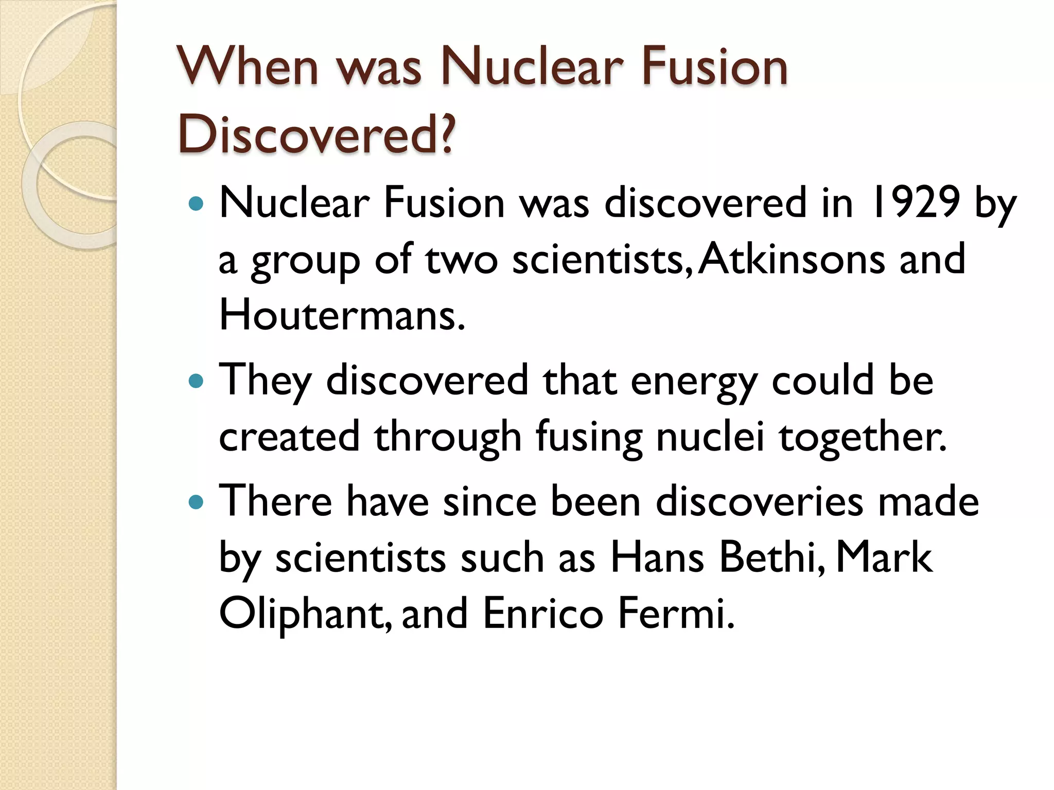 Nuclear Fusion by Conor | PPTX