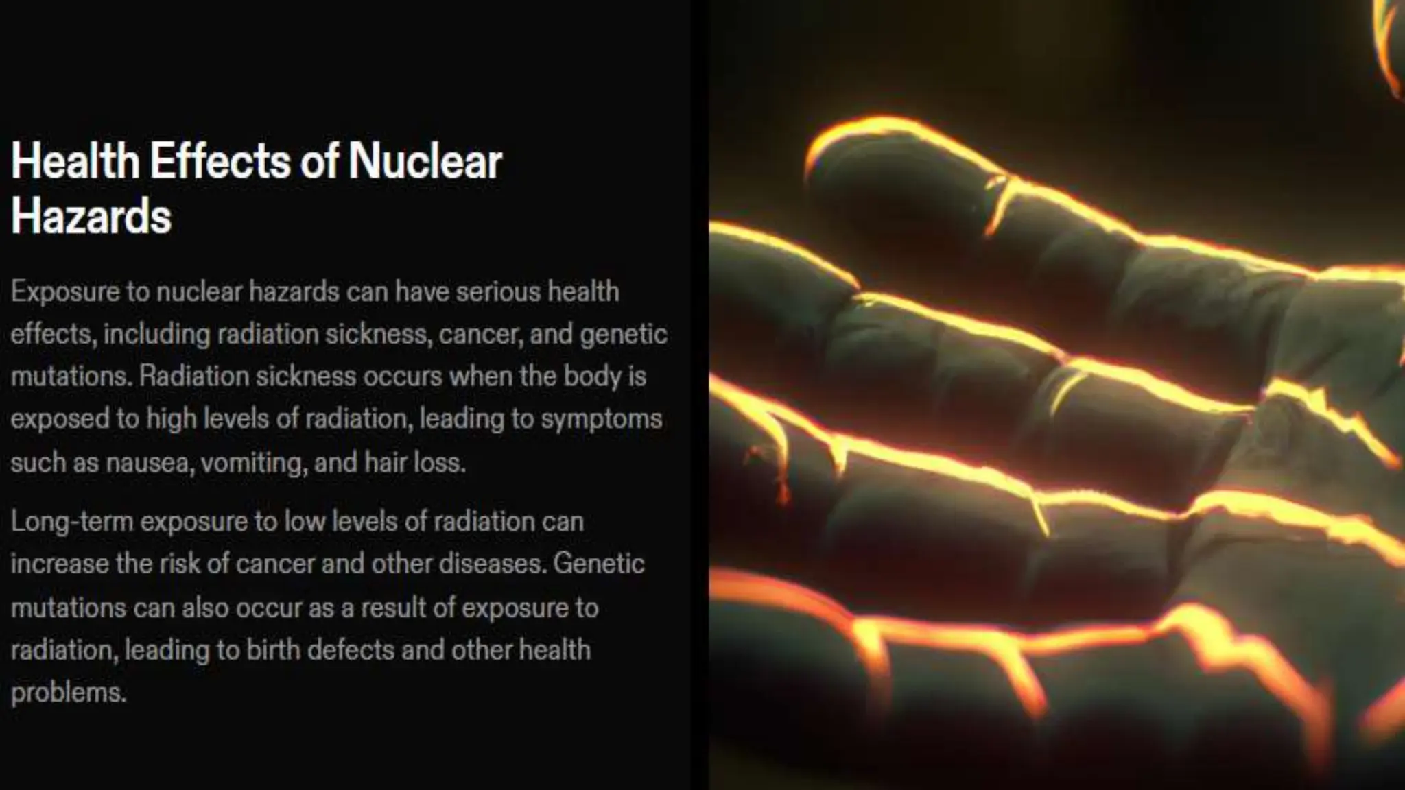 Nuclear Hazards presentation describes about the different nuclear hazards and the history of ...