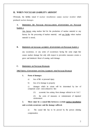 Nuclear liability in Malaysia | DOCX