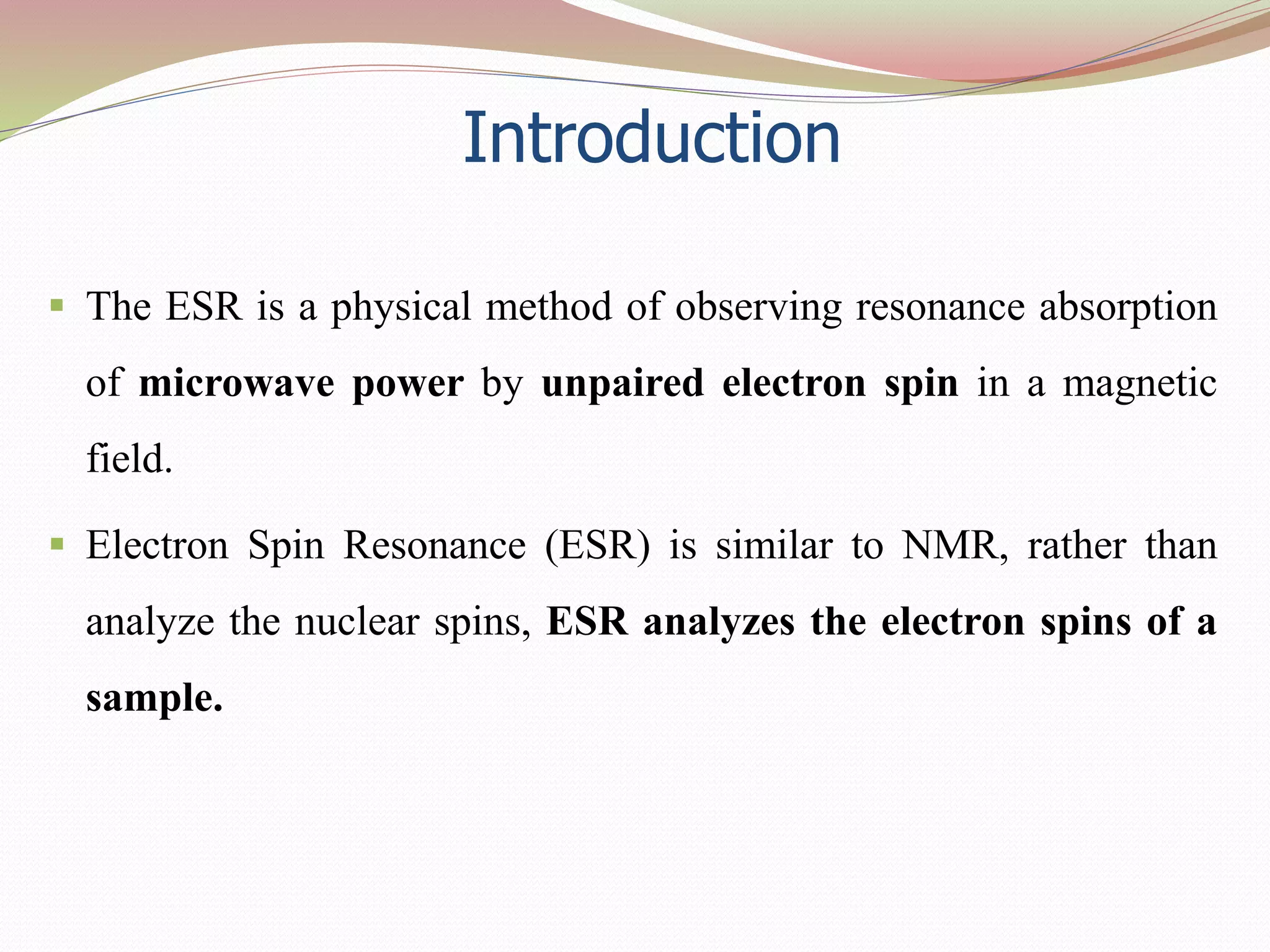 Nuclear magnetic resonanace spectroscopy | PPTX