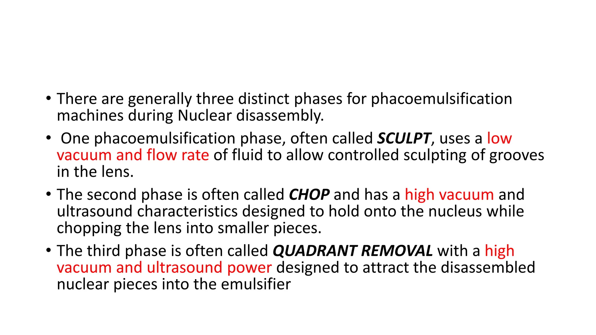 Phaco emulsification nuclear management techniques | PPTX