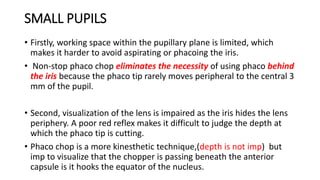 Phaco emulsification nuclear management techniques | PPTX