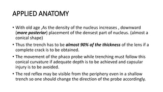 Phaco emulsification nuclear management techniques | PPTX