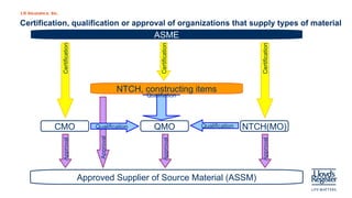 Material Certification or Qualification for Nuclear ASME Application | PPT