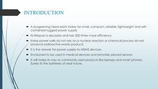 Nuclear micro battery | PPTX