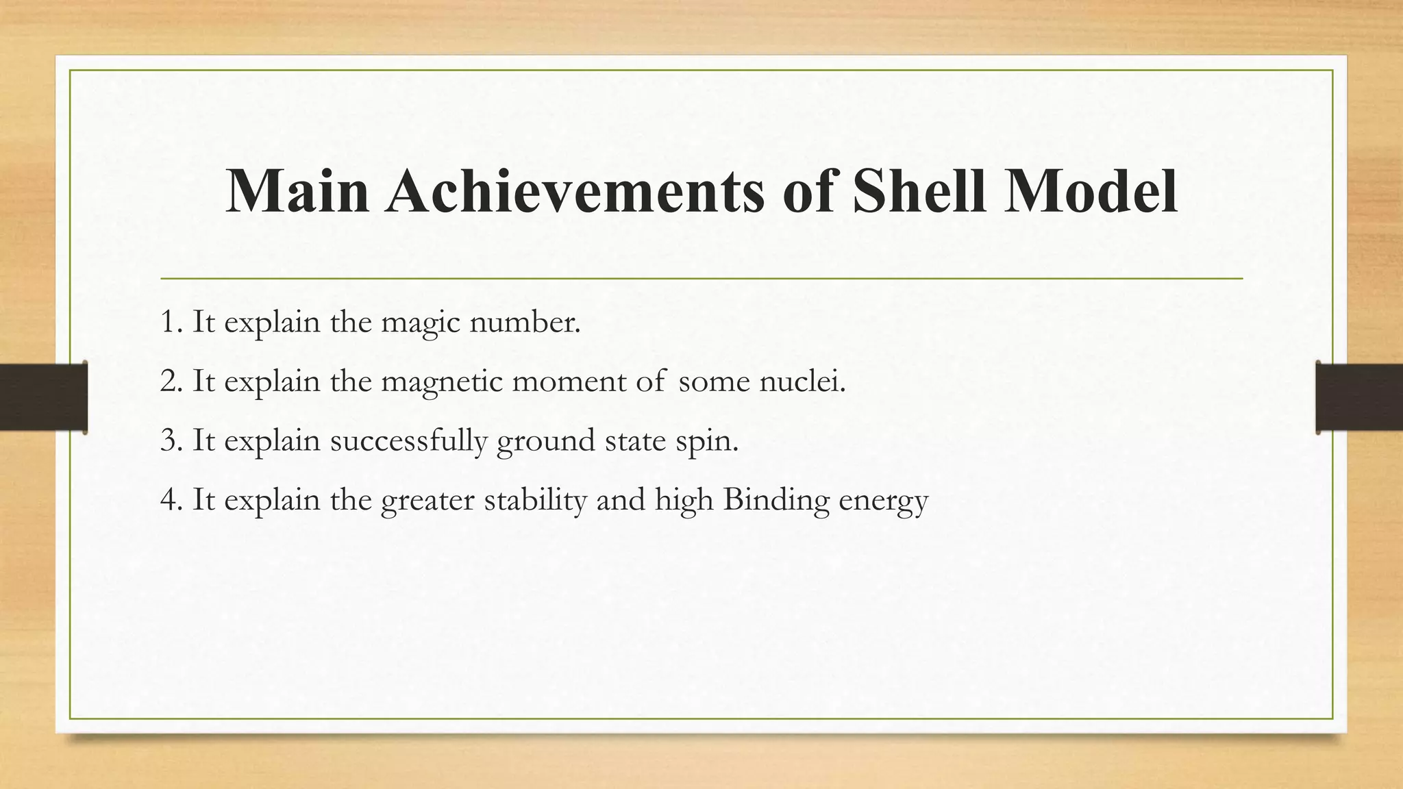 Nuclear Shell models | PPTX
