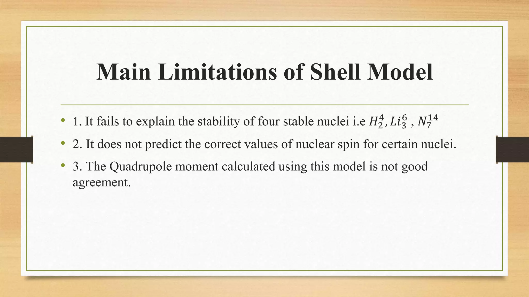 Nuclear Shell models | PPTX