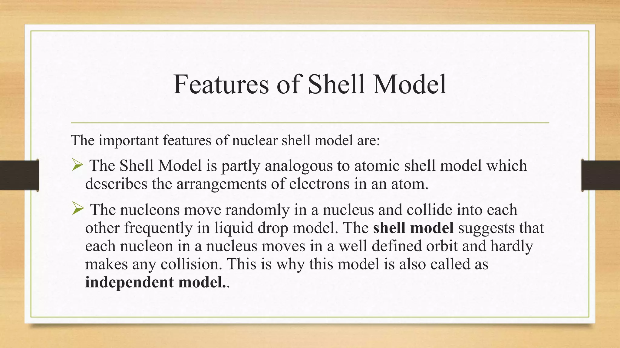Nuclear Shell models | PPTX