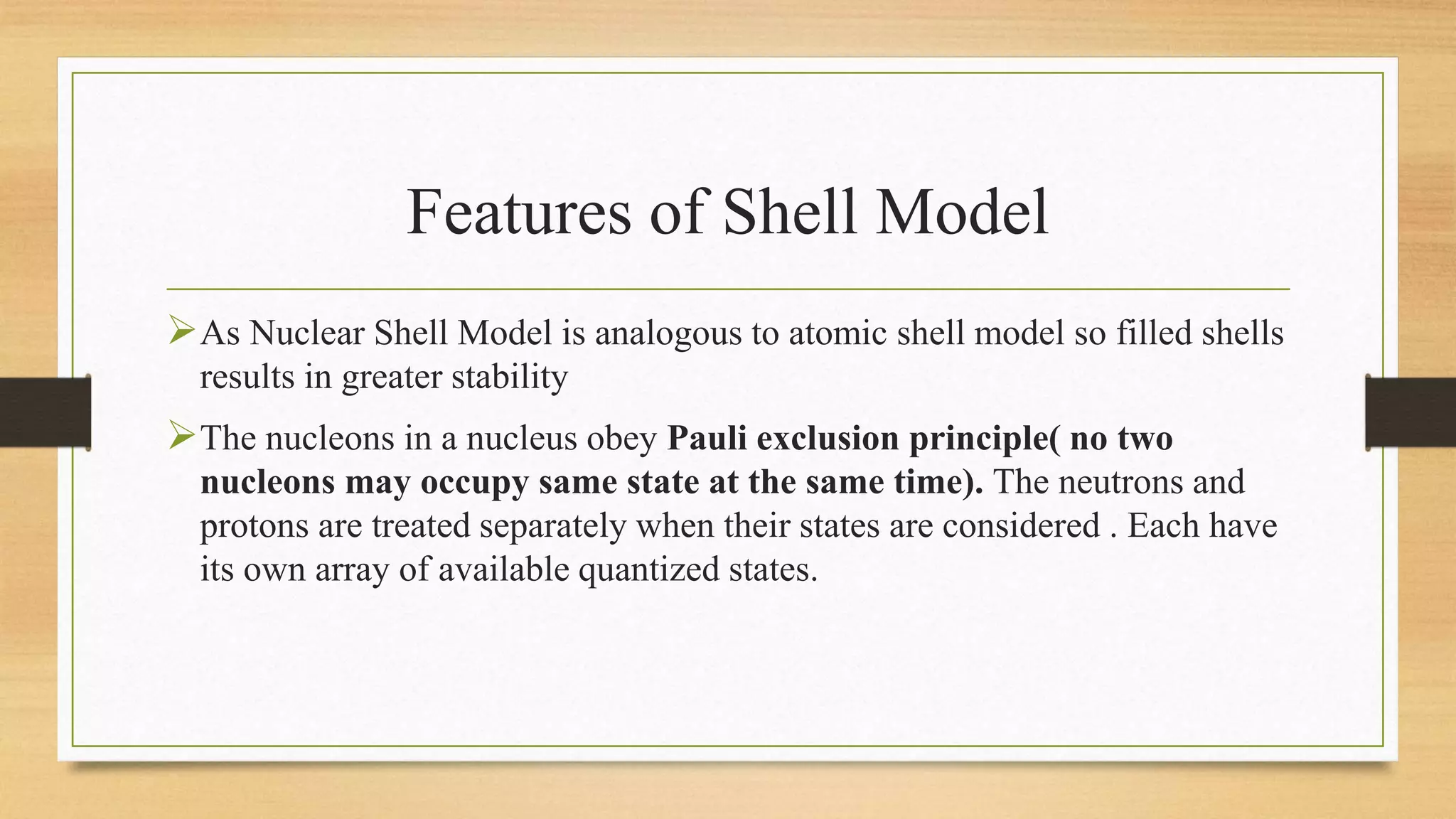 Nuclear Shell models | PPTX