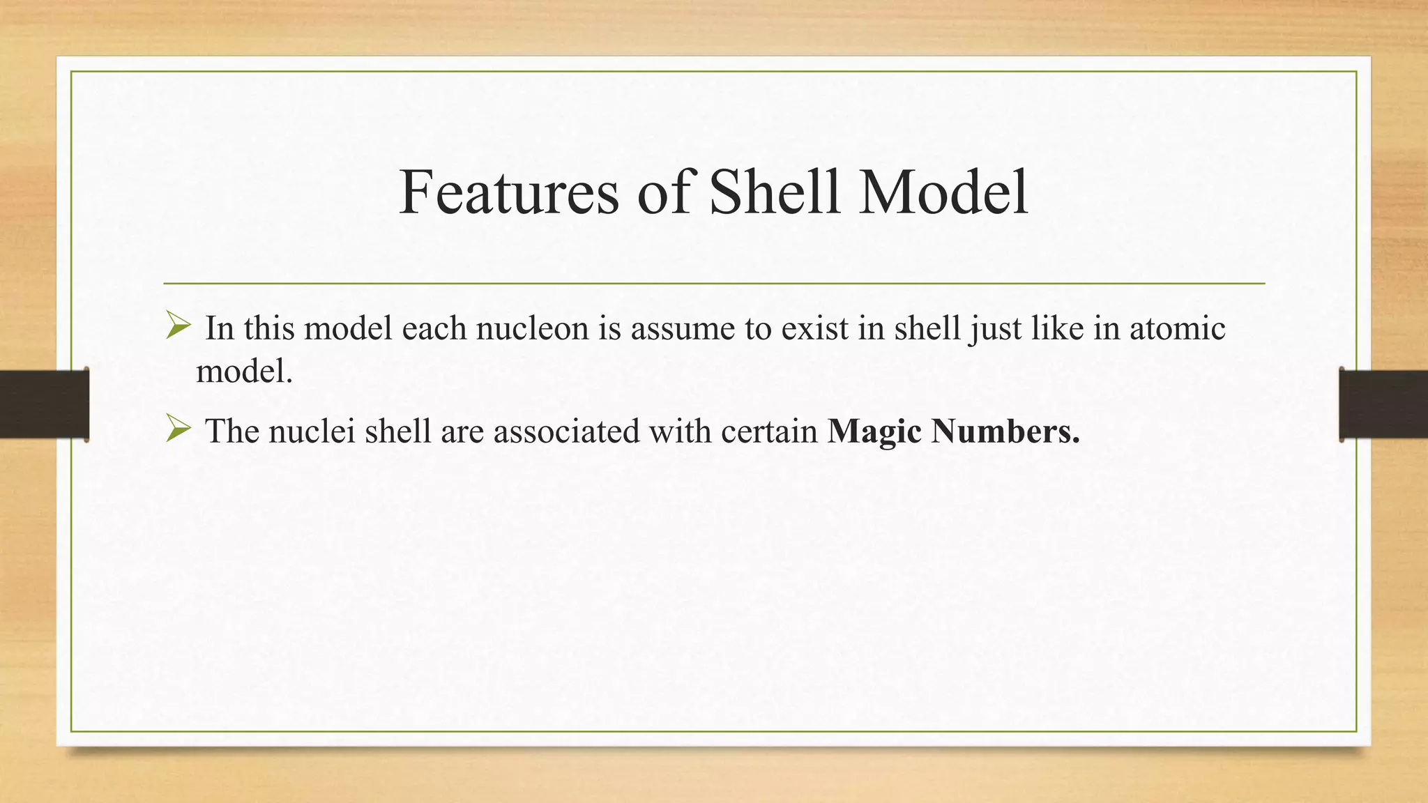 Nuclear Shell models | PPTX