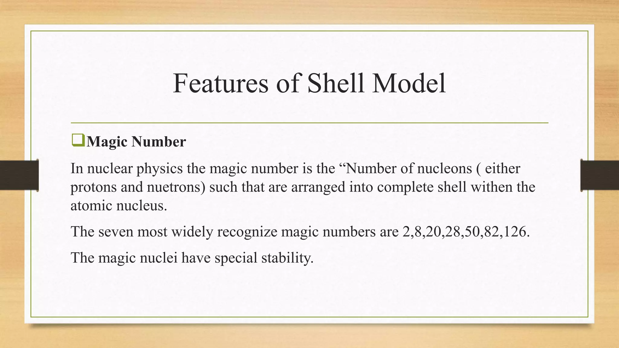 Nuclear Shell models | PPTX