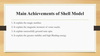 Nuclear Shell models | PPTX