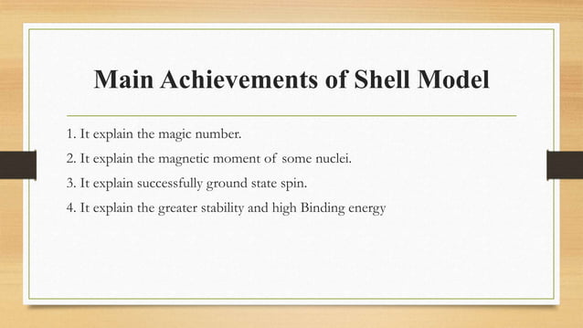 Nuclear Shell models | PPTX