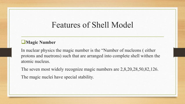 Nuclear Shell models | PPTX