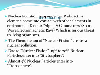 Nuclear pollution | PPTX
