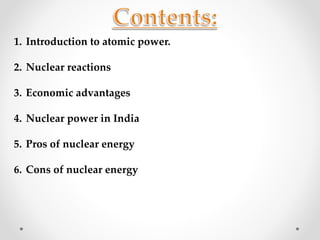 Introduction To Nuclear power | PPT
