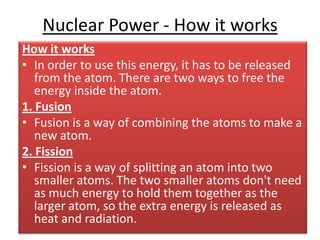 Nuclear power 4th class | PPT