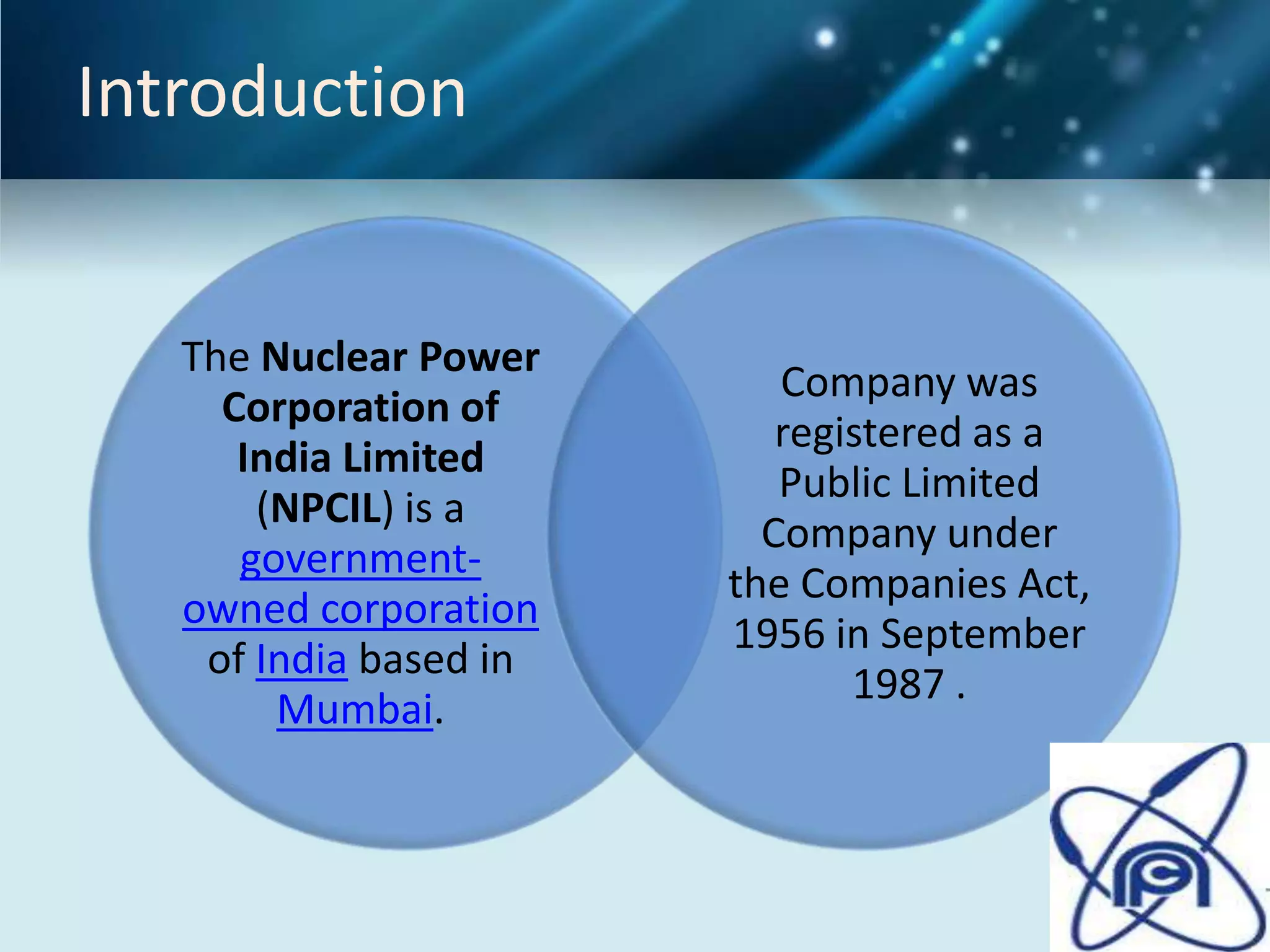 Nuclear power corporation of india limited (npcil (2) | PPTX