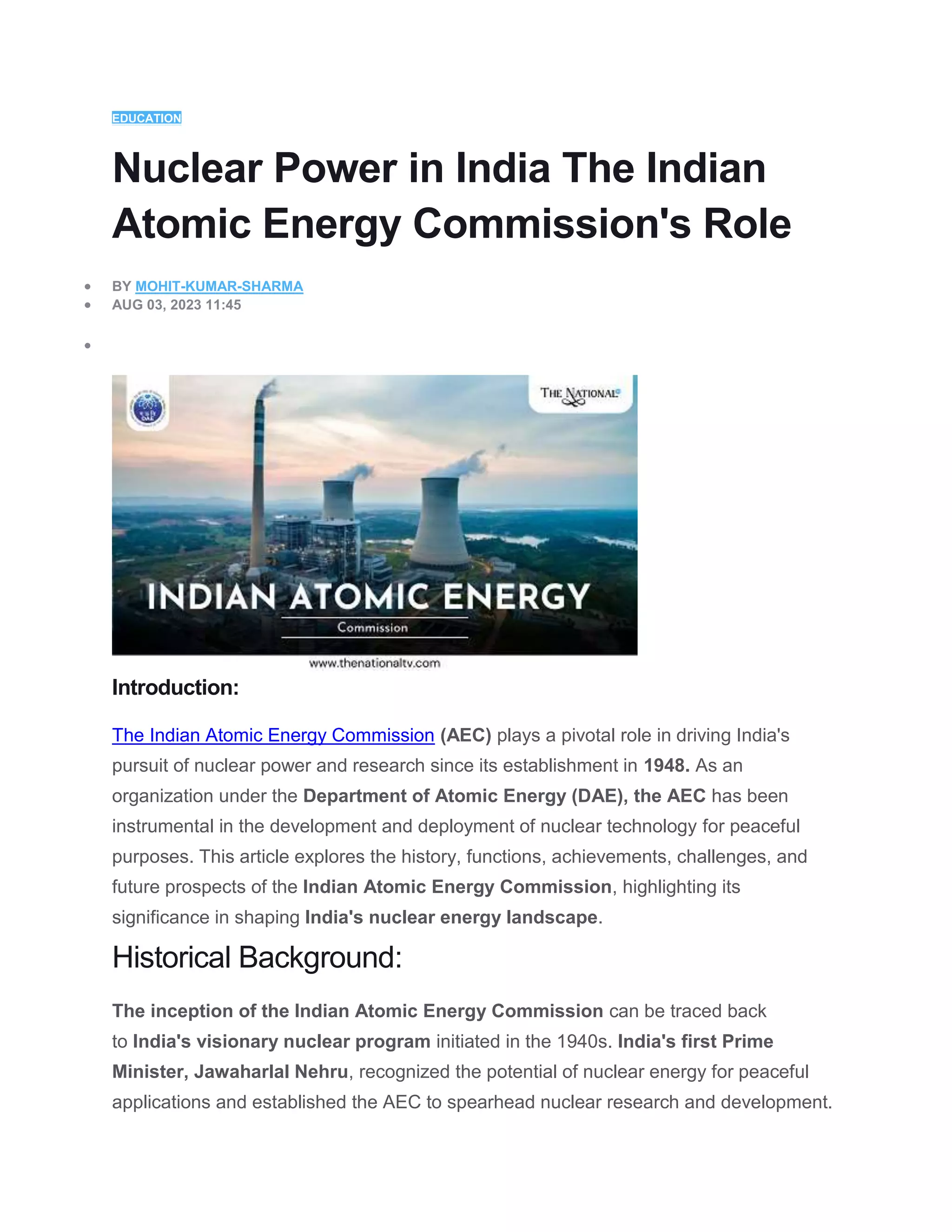 Nuclear Power in India The Indian Atomic Energy Commission's Role.pdf