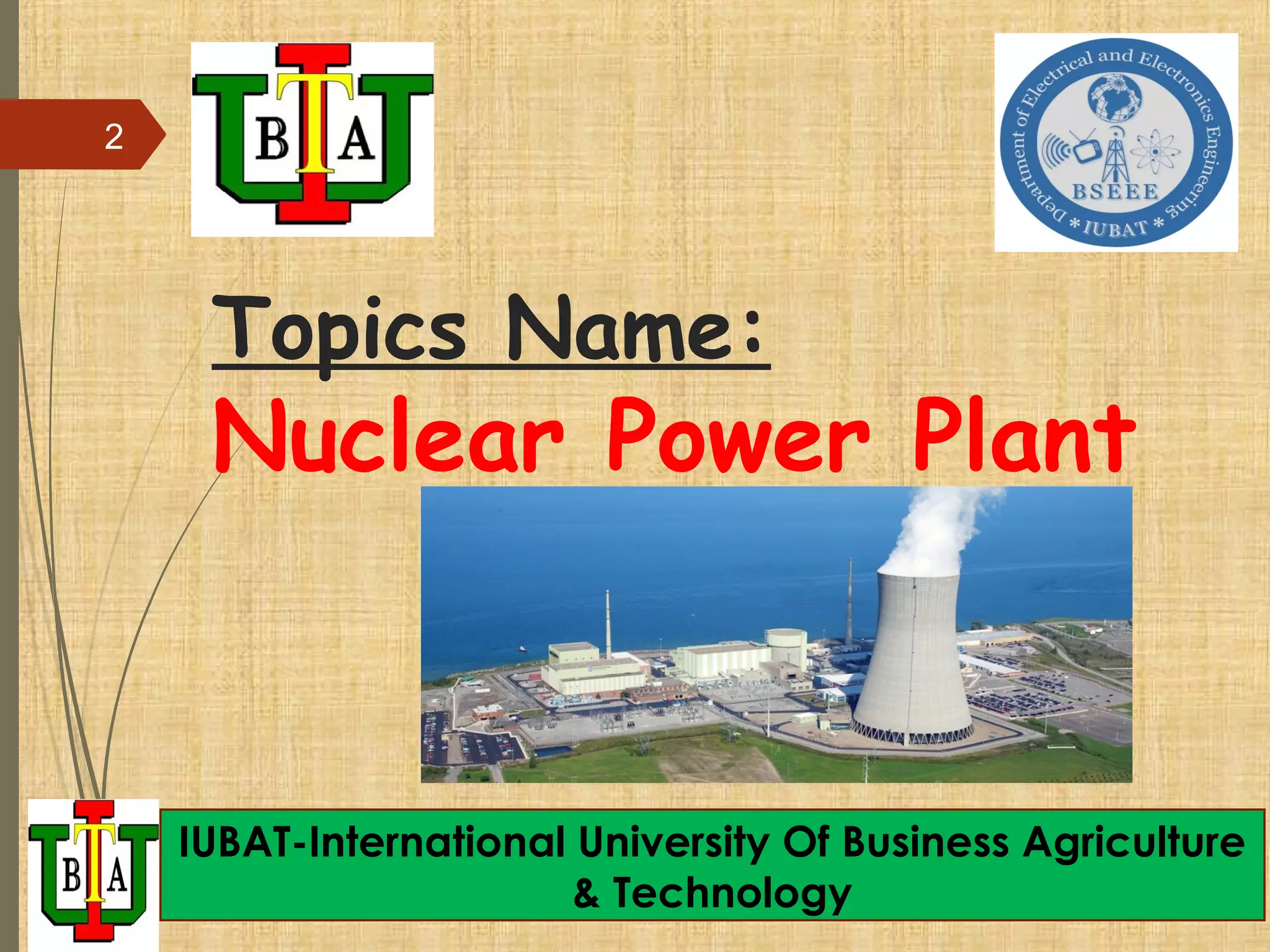 Nuclear power plant | PPT | Chemistry | Science