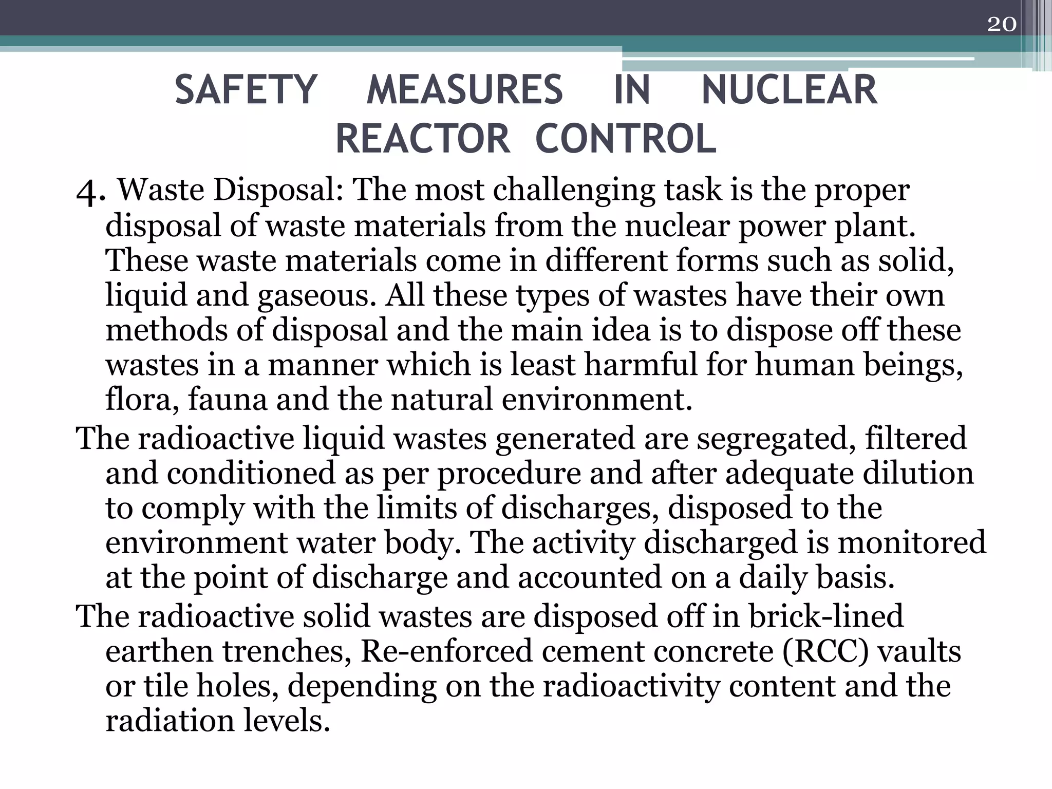 Nuclear power plant-safety measures | PPTX