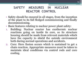 Nuclear power plant-safety measures | PPTX