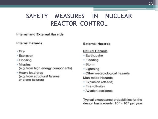 Nuclear power plant-safety measures