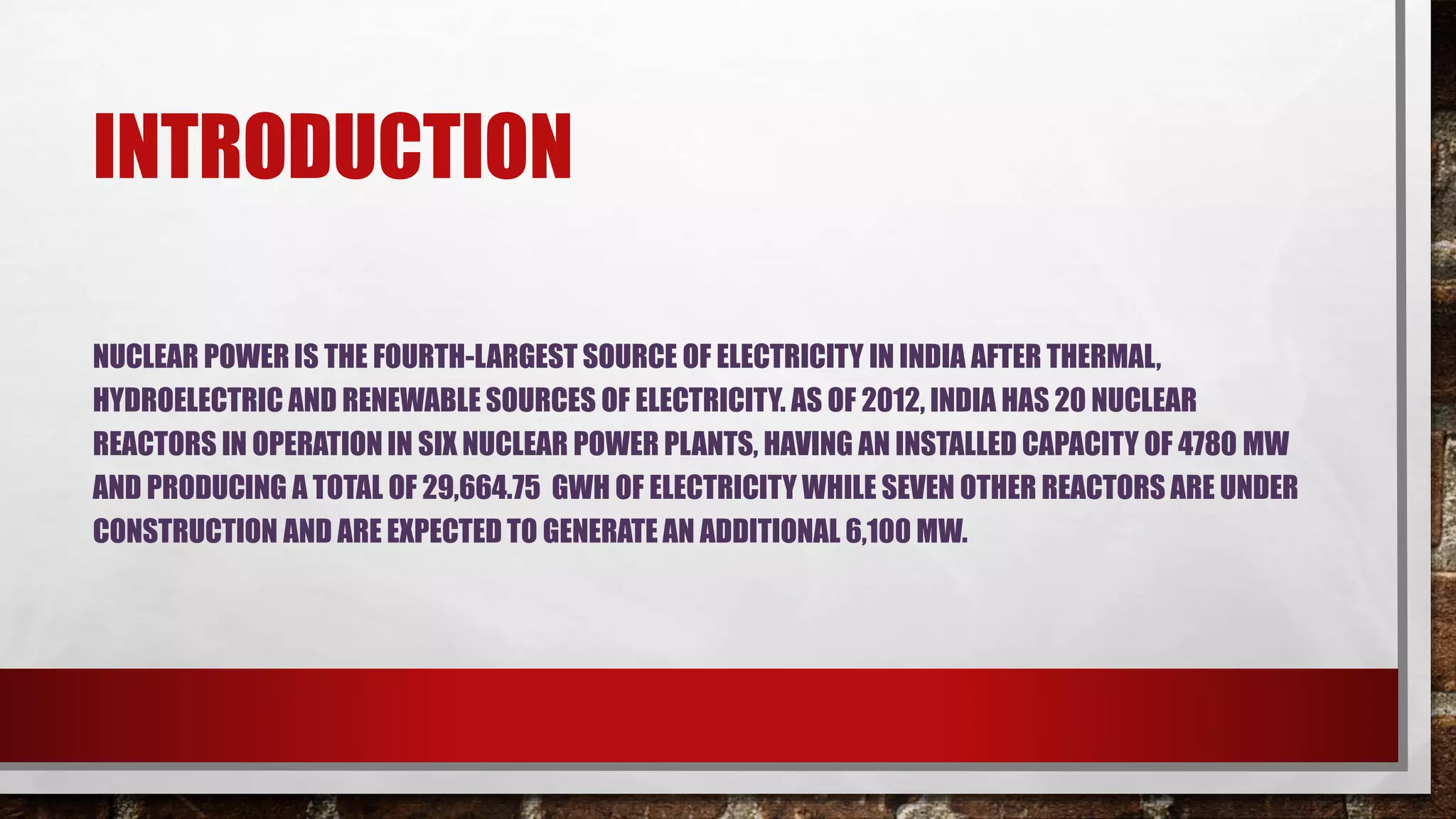 Nuclear power plants in india | PPTX