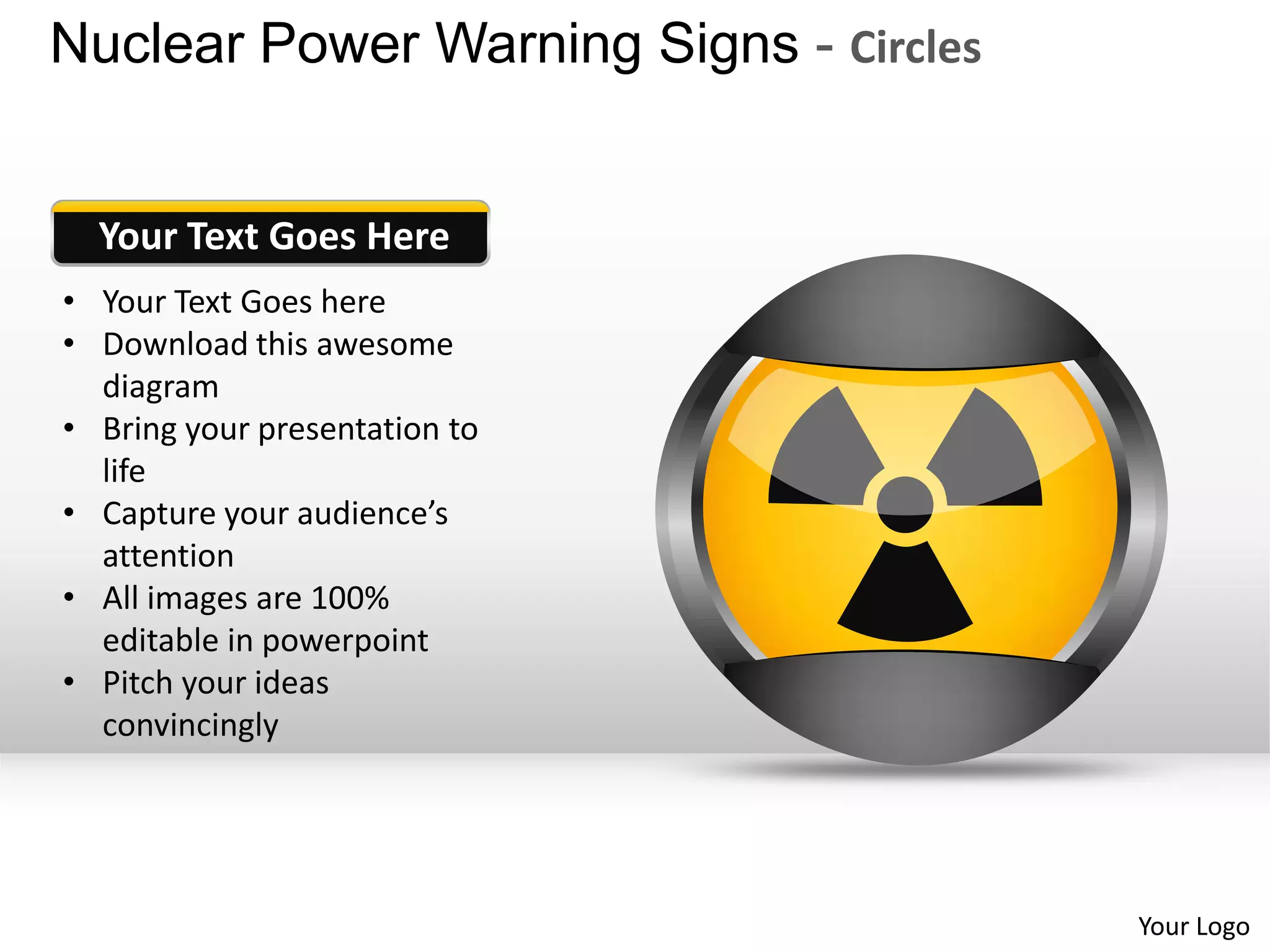 Nuclear power warning signs circles powerpoint presentation templates | PPT