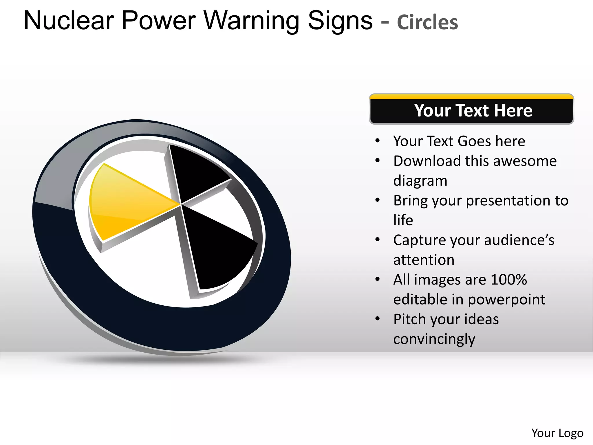 Nuclear power warning signs circles powerpoint presentation templates | PPT