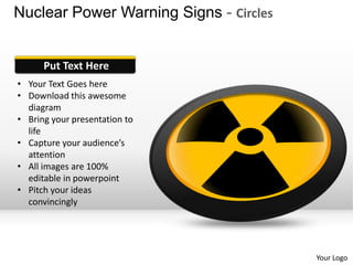 Nuclear power warning signs circles powerpoint presentation templates | PPT