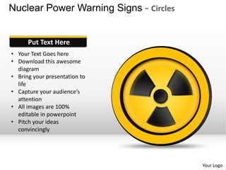 Nuclear power warning signs circles powerpoint presentation templates | PPT