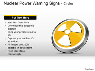 Nuclear power warning signs circles powerpoint presentation templates | PPT